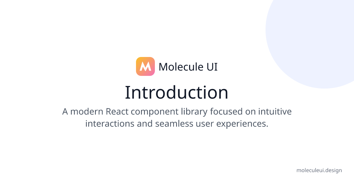 Introduction | Molecule UI